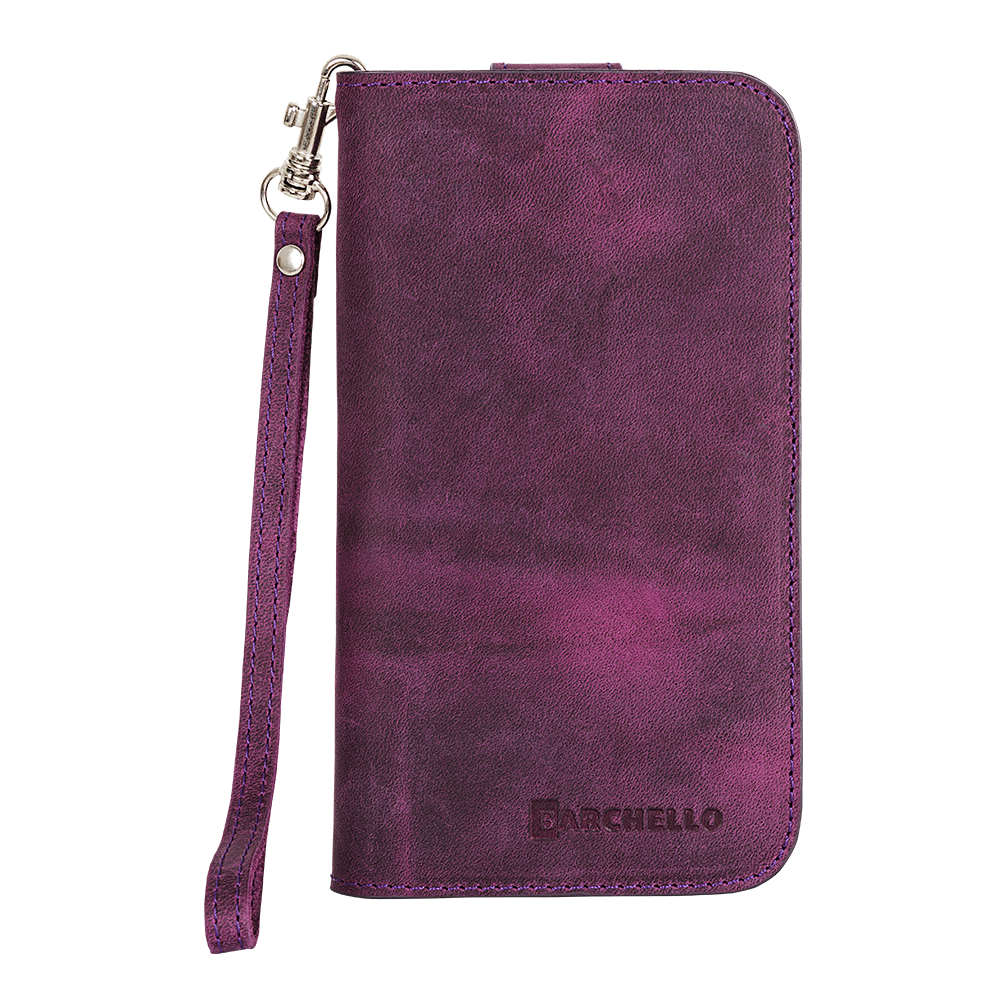 Lederen Universele Multi Flap Case | Paars – Dutchic Leather